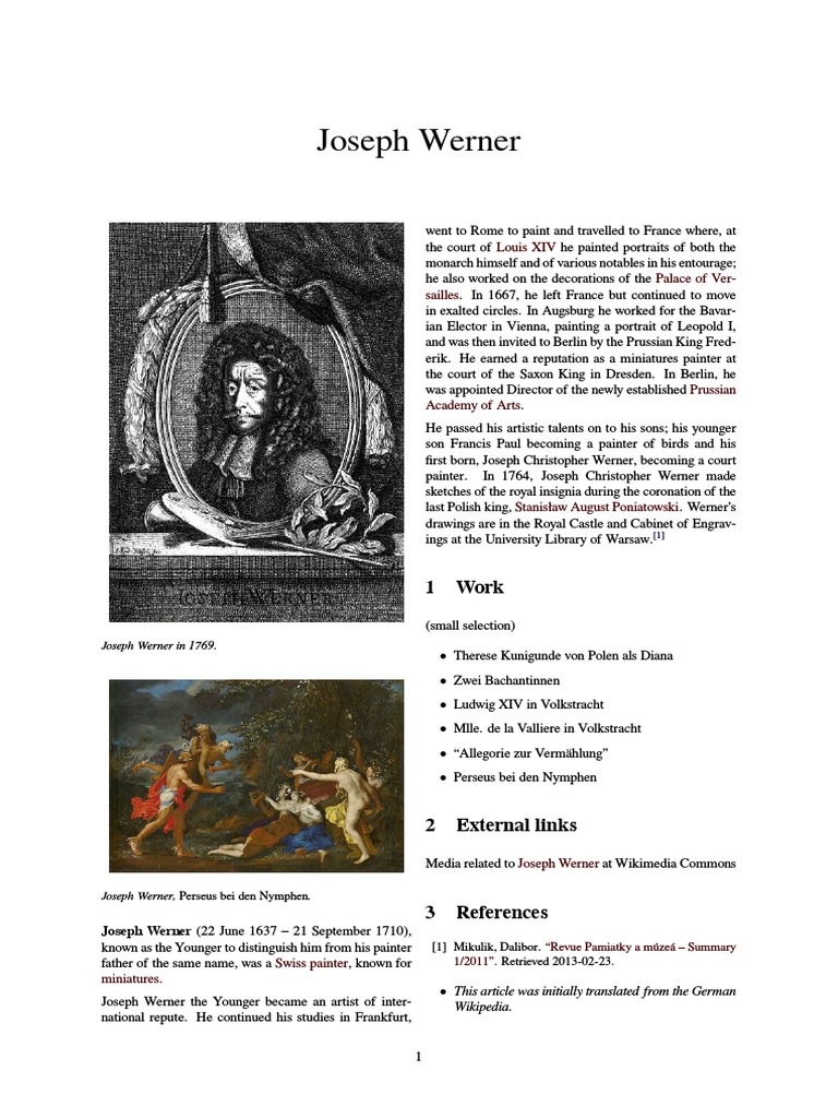 Joseph Werner | PDF | Paintings | Arts (General)