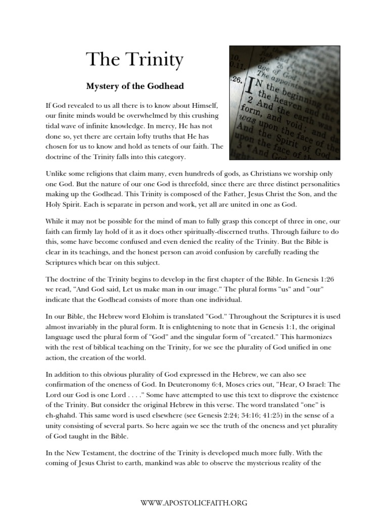 The Trinity: Mystery of The Godhead | PDF | Trinity | God In Mormonism