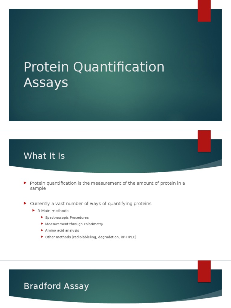 Protein Quantification Assays | PDF