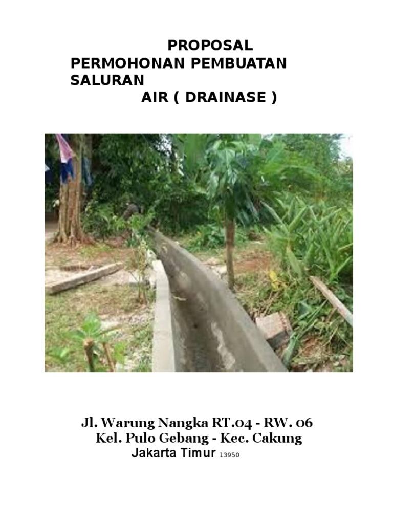 Proposal Drainase | PDF