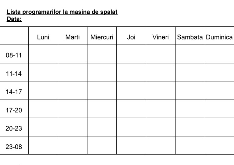 Luni Marti Miercuri Joi Vineri Sambata Duminica: Lista Programarilor La ...