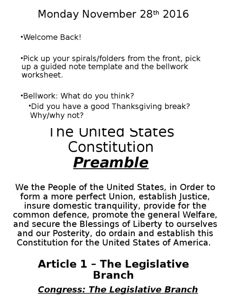 Article I Constitution | PDF