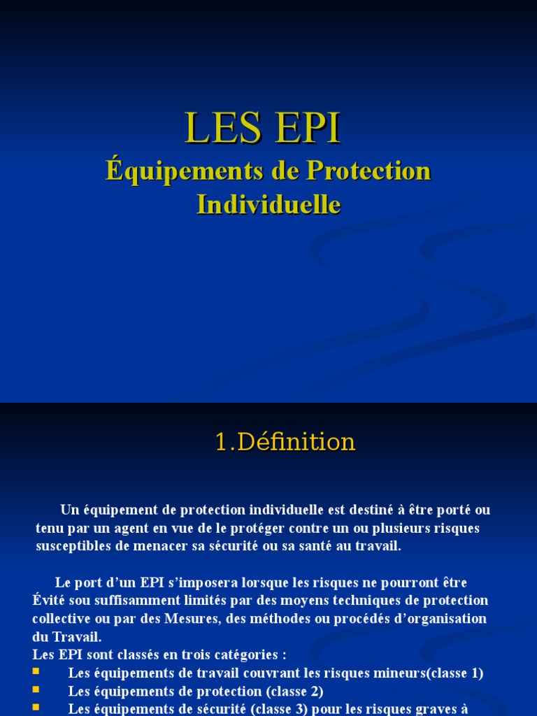Définition et catégories des EPI | PDF | Vêtements | Sécurité