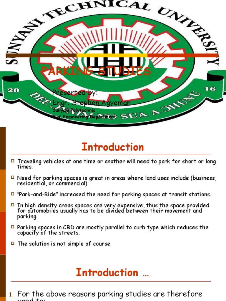 Parking Studies | PDF | Parking | Road Transport