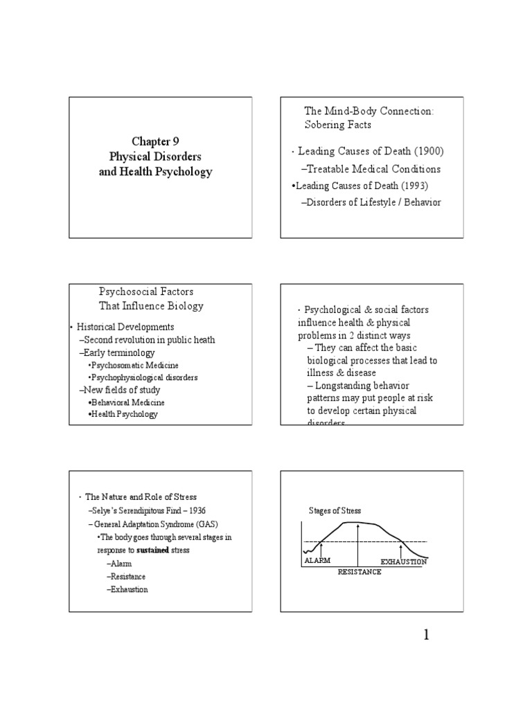 Physical Disorders Summary | PDF | Stress (Biology) | Pain