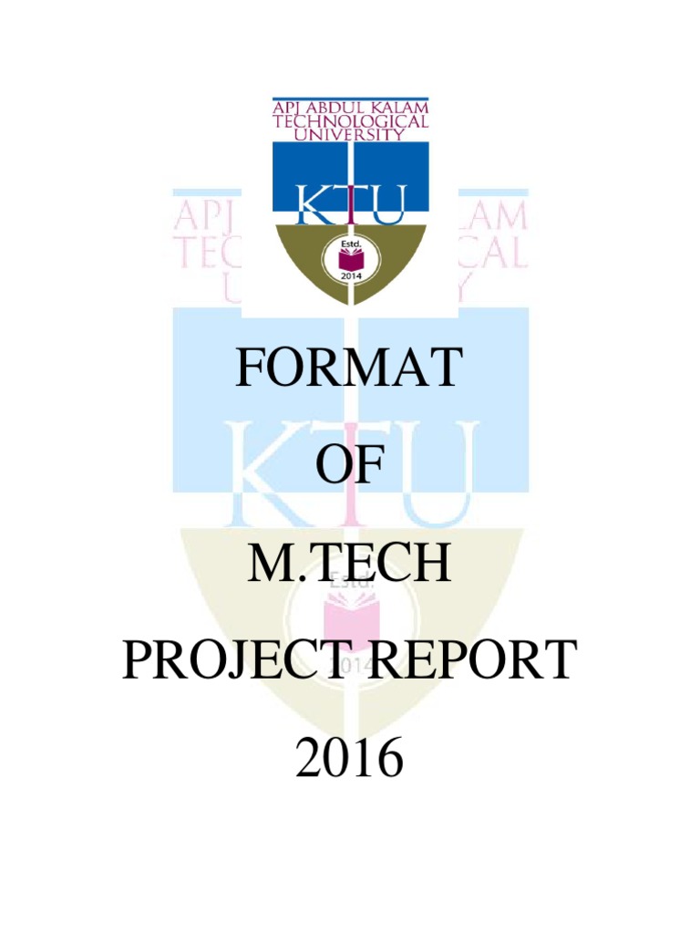 M.Tech Project Report Format Guide | PDF | Ellipsis | Paragraph