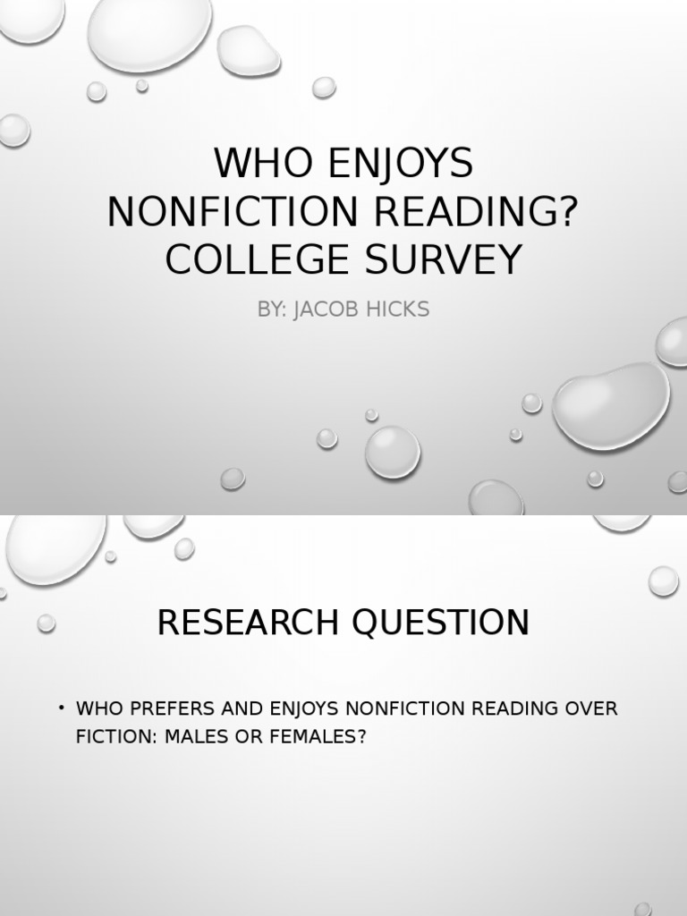 Nonfiction Reading Survey Project Jacob Hicks | PDF