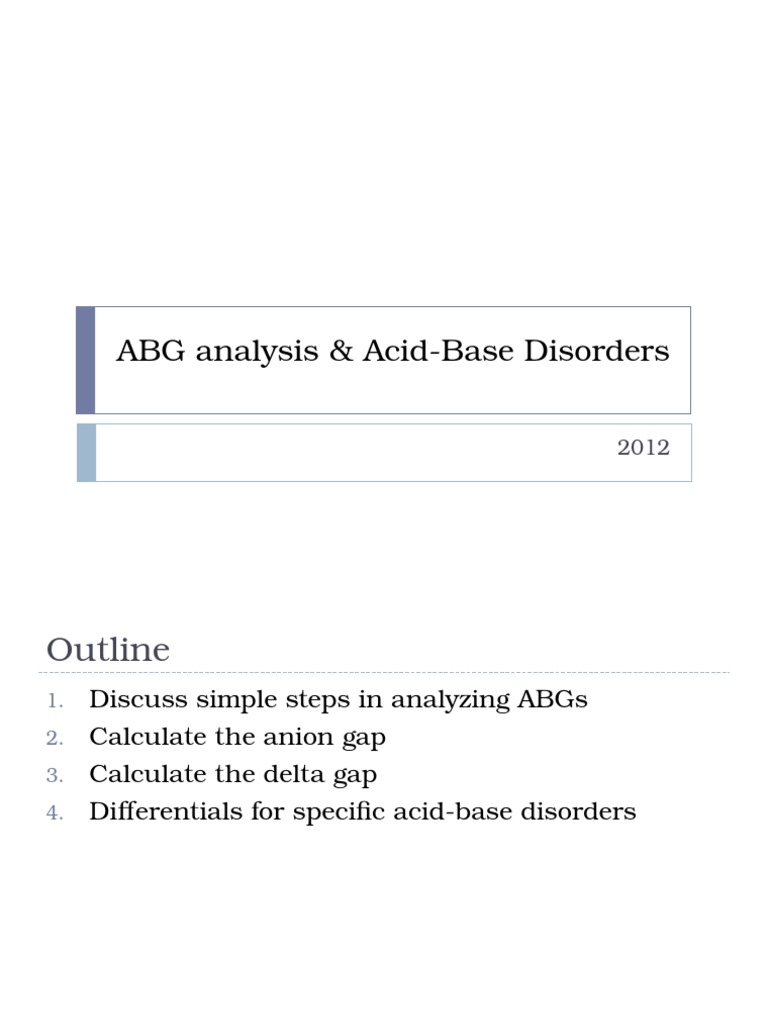 ABGs | Diseases And Disorders | Intensive Care Medicine