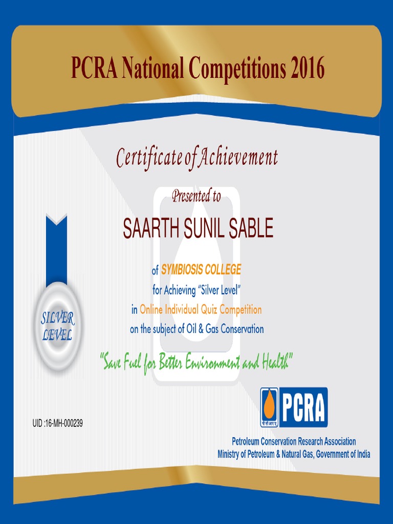 Saarth Sunil Sable: Symbiosis College | PDF