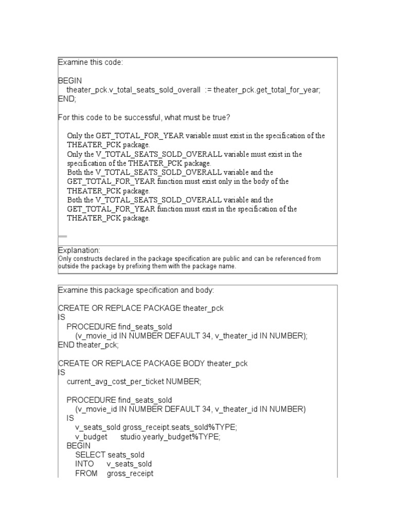 12 Create Packages | PDF | Subroutine | Pl/Sql