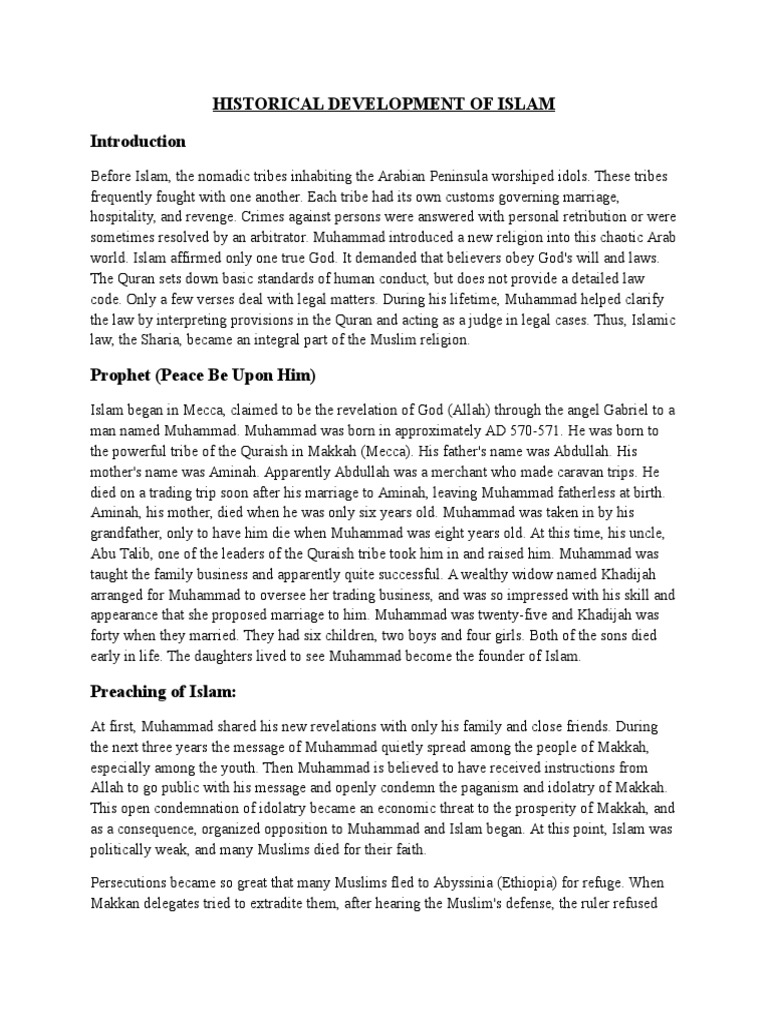 Historical Development of Islam | PDF | Muhammad | Mecca