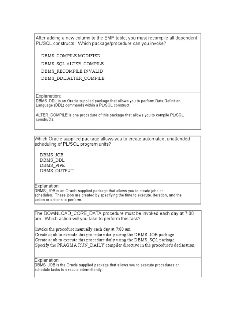 Oracle PL/SQL Package Guide | PDF