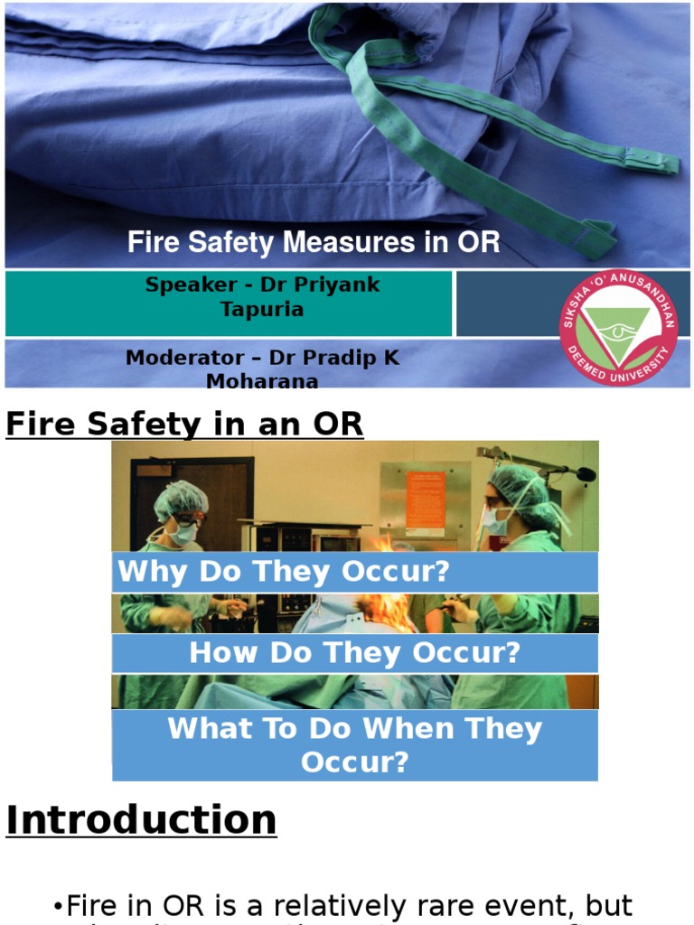 Fire in Operating Room - DR Priyank Tapuria | PDF | Firefighting | Fires