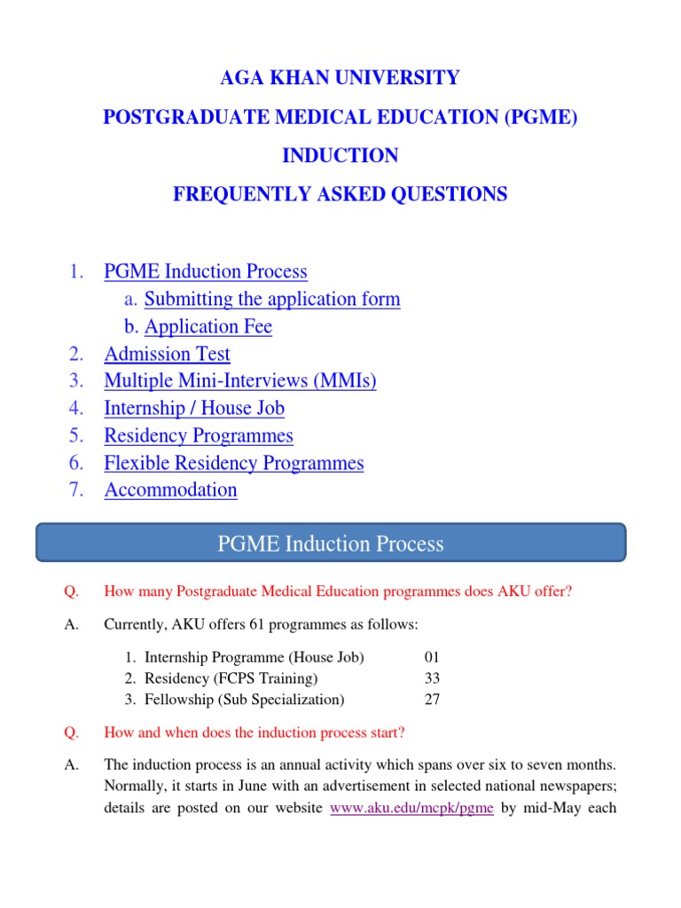 FAQs PGME | PDF | Residency (Medicine) | University And College Admission