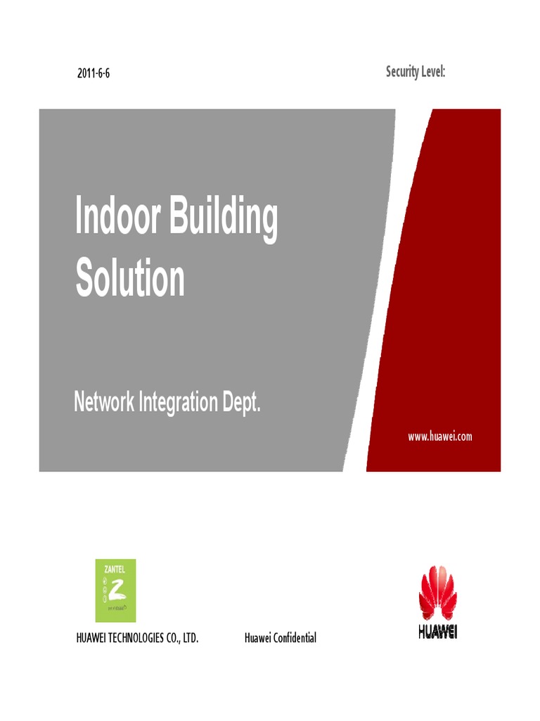 HUAWEI Indoor Coverage Solution 20110602 | PDF | Gsm | Decibel