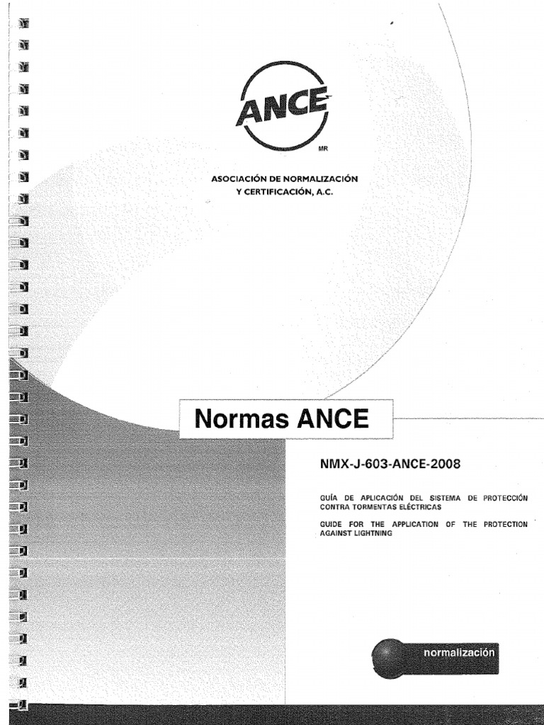 NMX-J-603-ANCE Guia de Aplicacion Del Sistema de Protección Contra Tormentas Electricas PDF | PDF