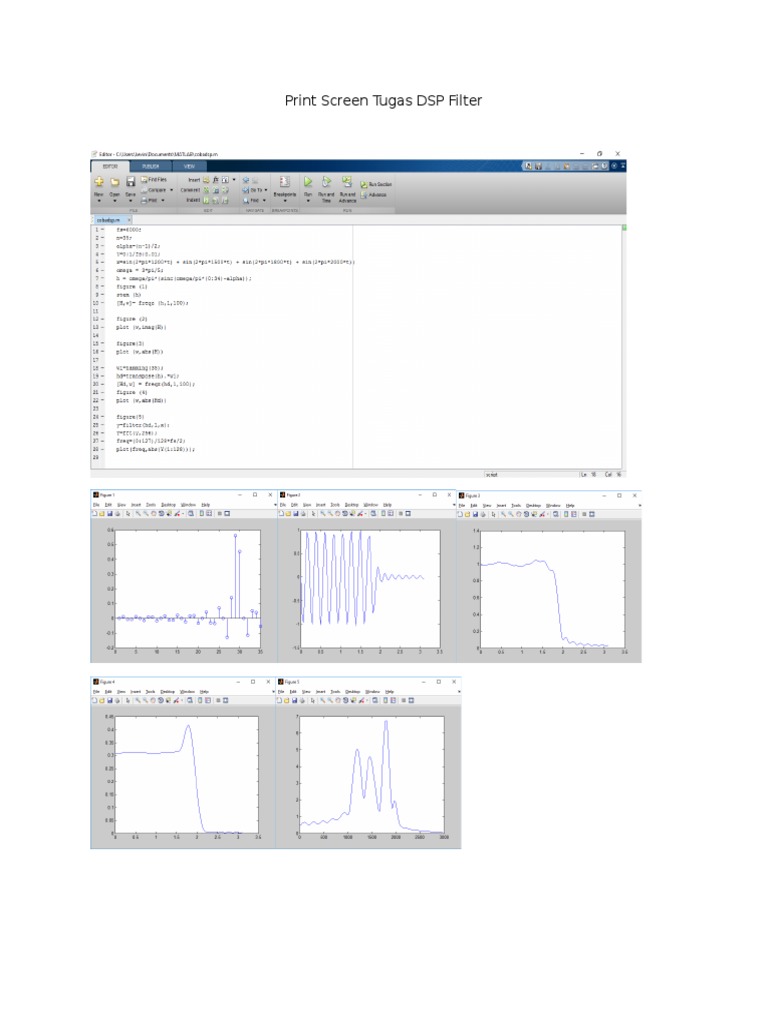Print Screen Tugas DSP Filter | PDF