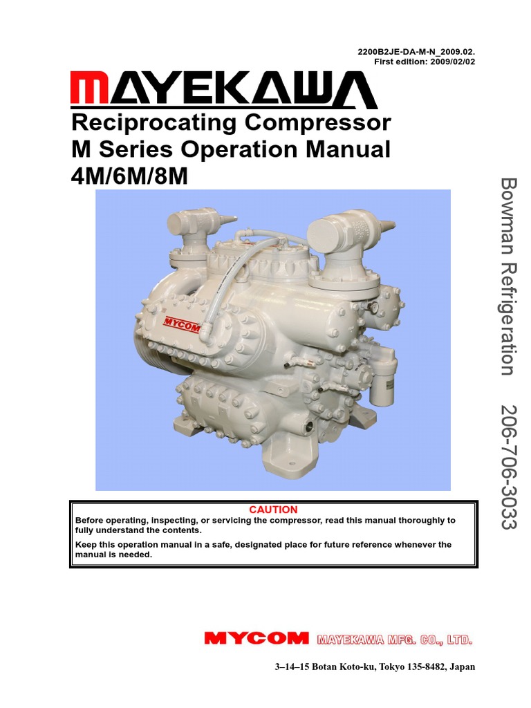 M Series Manual PDF | PDF | Piston | Gas Compressor