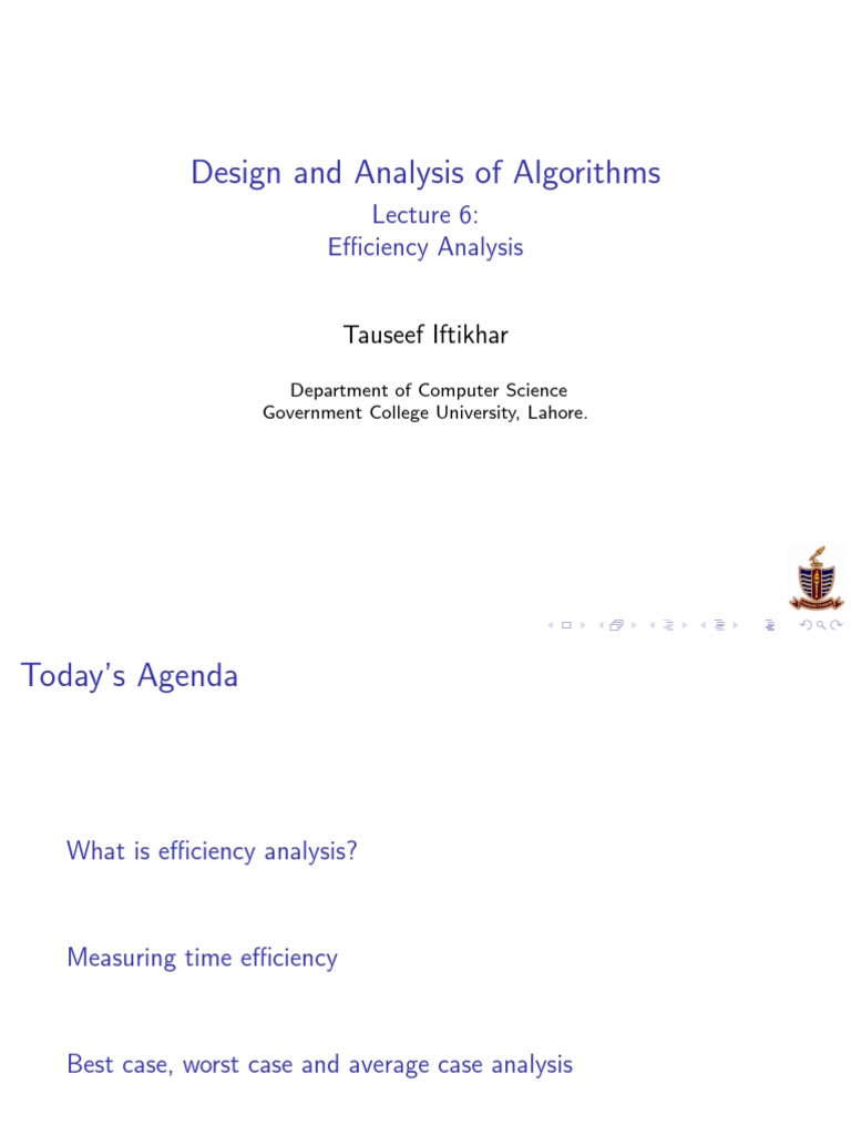 Algorithm Efficiency Analysis | Download Free PDF | Time Complexity ...