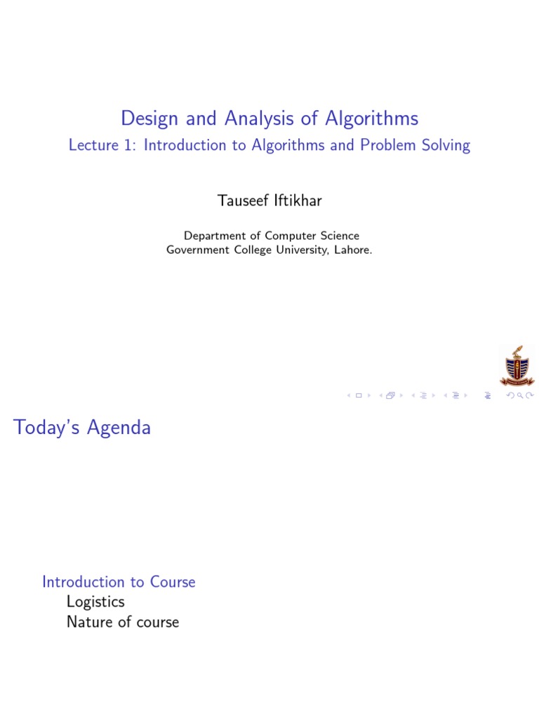 Introduction To Algorithms and Problem Solving | PDF | Algorithms | Homework