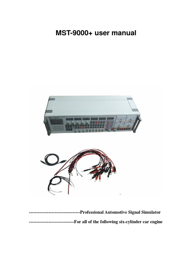 MST-9000+ User's Manual - ENG | PDF | Fuel Injection | Ignition System