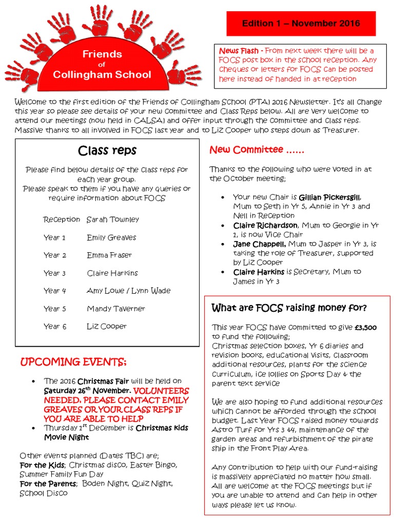 Pta Newsletter Nov 2016 | PDF | Leisure