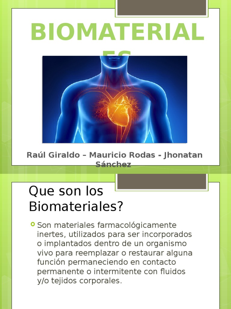 Exposicion Biomateriales | Biomaterial | Química