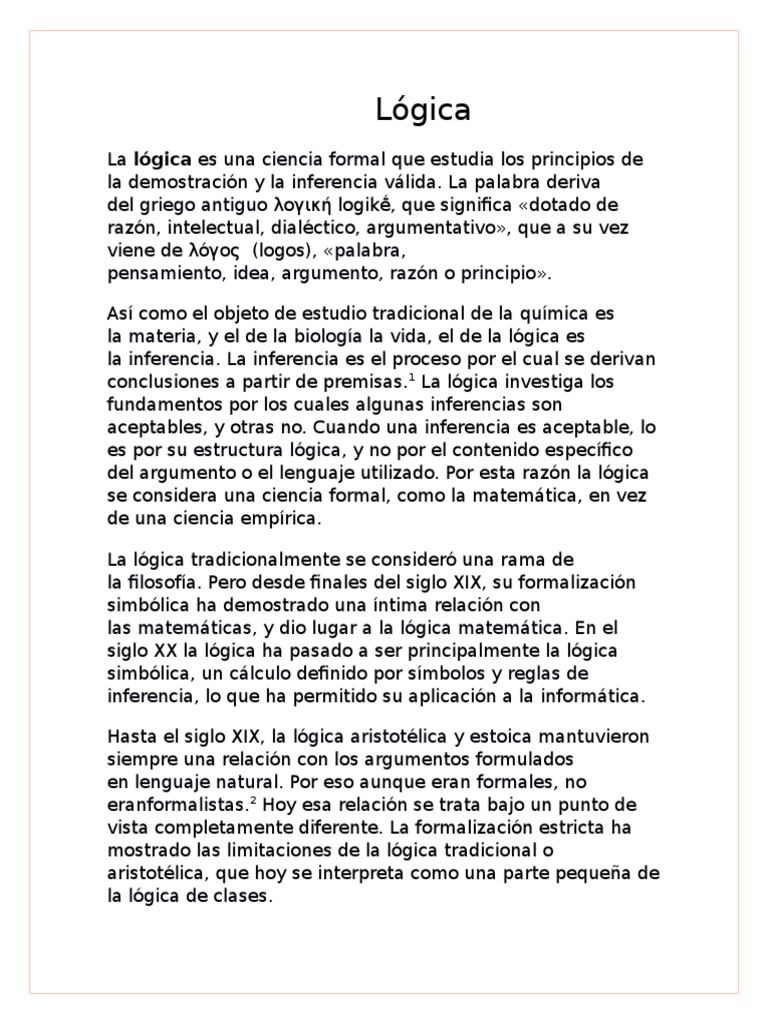 Filosofia y La Logica | PDF | Lógica | Movimientos filosóficos