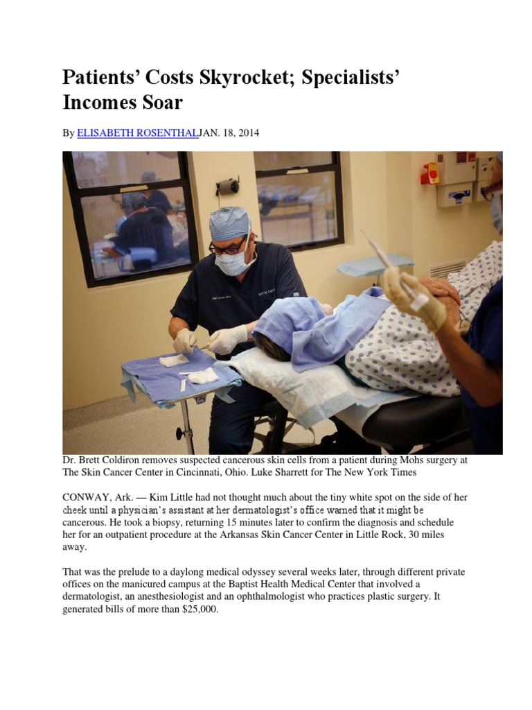 Patients Costs Skyrocket | PDF | Dermatology | Specialty (Medicine)