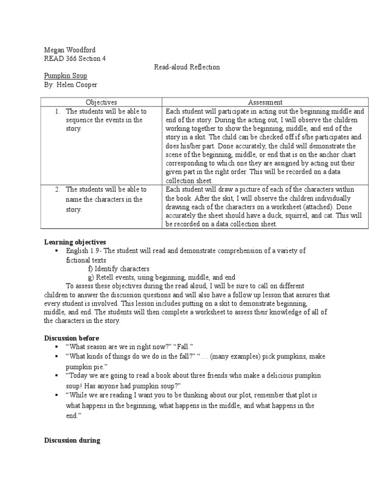 Read-Aloud Reflection | PDF | Reading Comprehension | Communication