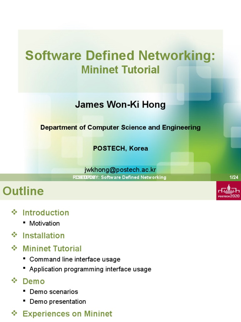 Mininet Tutorial Pdf Application Programming Interface Node Networking