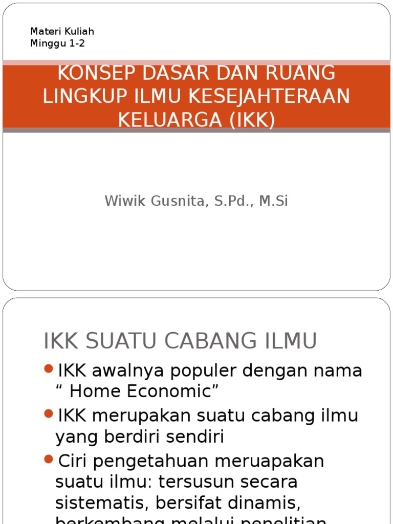 IKK Dasar dan Ruang Lingkup | PDF