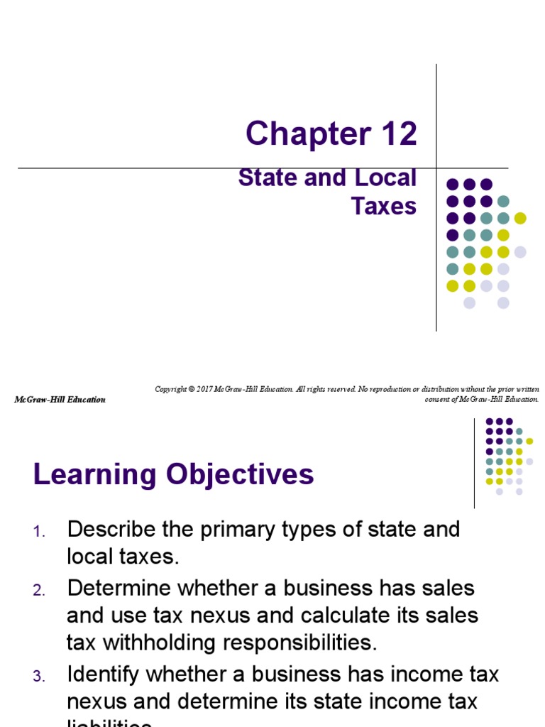 State and Local Taxes: Mcgraw-Hill Education | PDF
