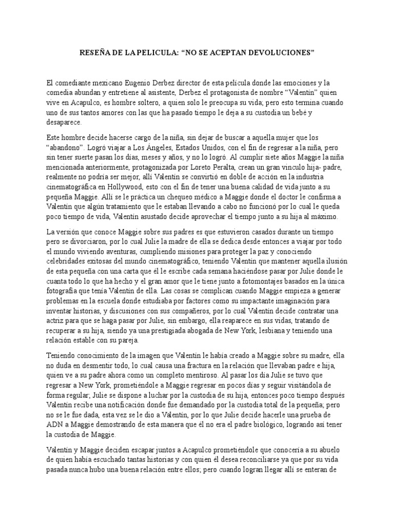 Reseña de La Pelicula | PDF | Sicología | Salud y bienestar