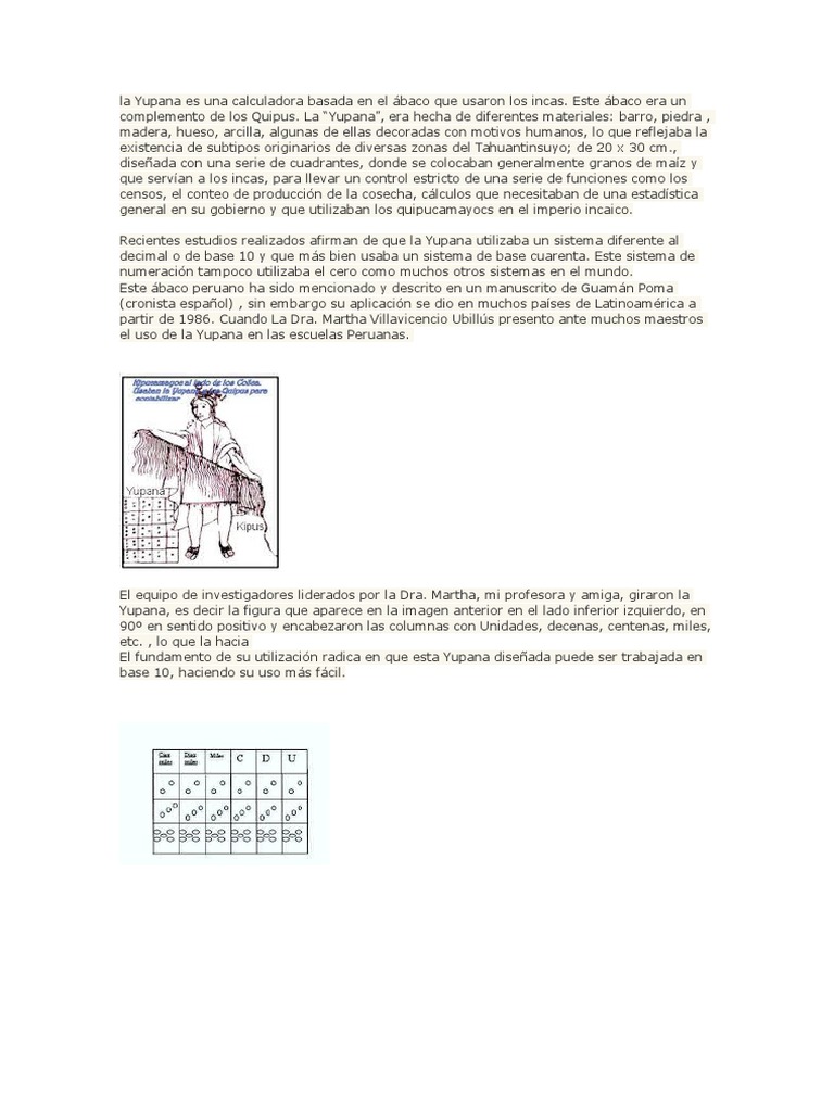 La Yupana Es Una Calculadora Basada en El Ábaco Que Usaron Los Incas ...