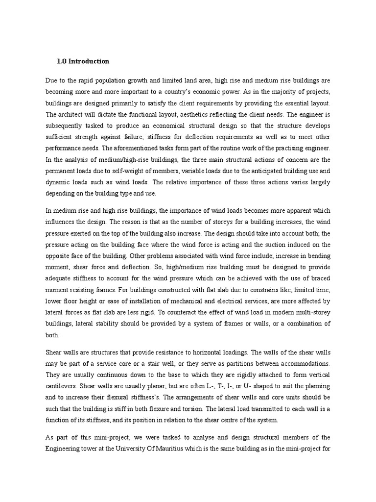 Introduction Mini Project | PDF | Structural Load | Wall