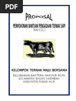 Contoh Proposal Permohonan Bantuan Ternak Sapi | PDF