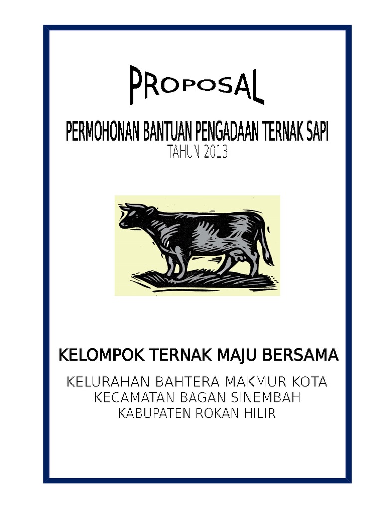 Proposal Bantuan Sapi | PDF