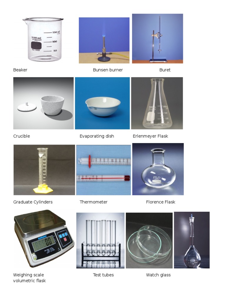 Laboratory Glassware and Equipment Guide | PDF