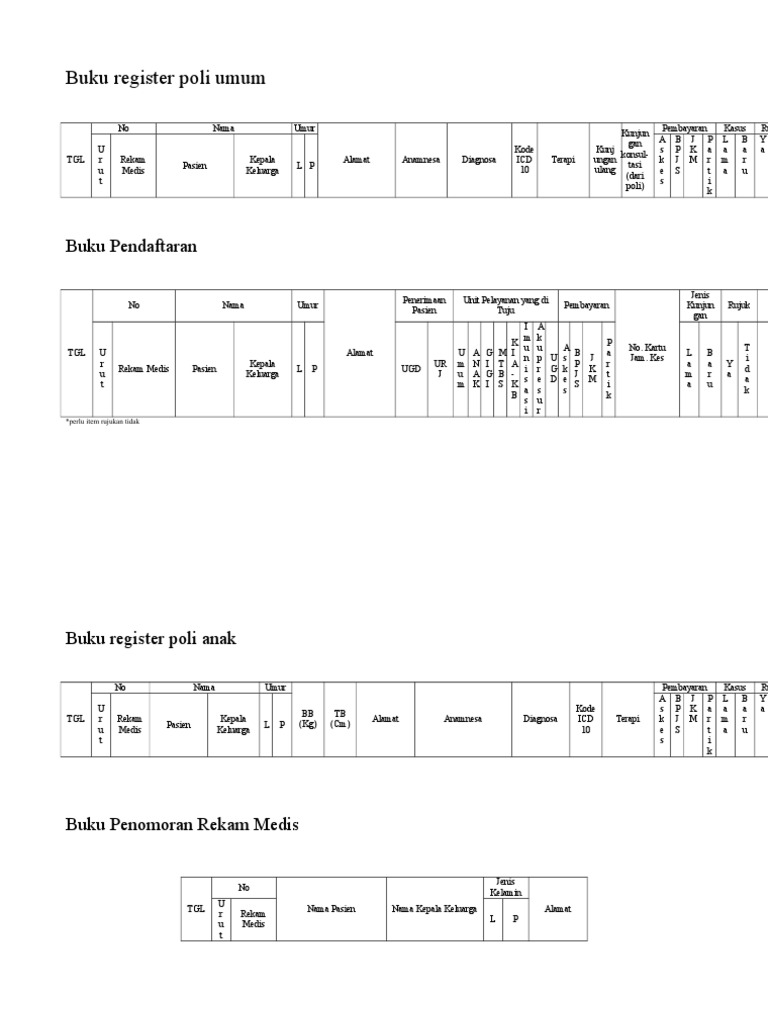 Buku Register Poli | PDF | Ilmu Sosial | Sains & Matematika