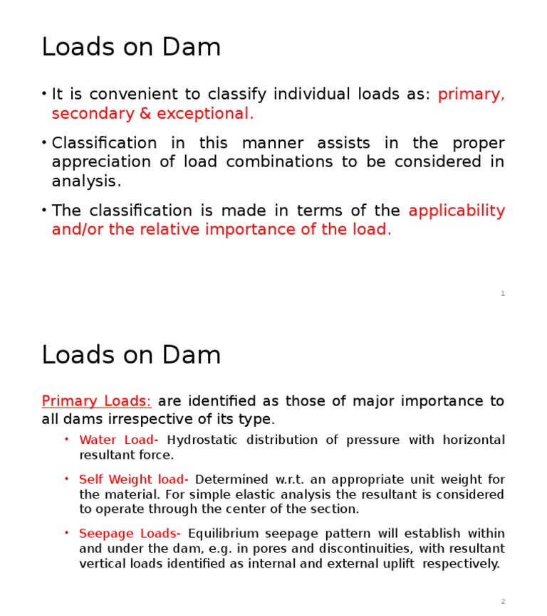 Uplift Pressure Calculation on Dams | PDF