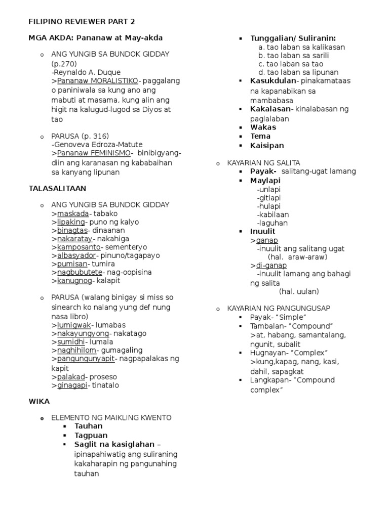 Pinoy Reviewer Part 2 | PDF