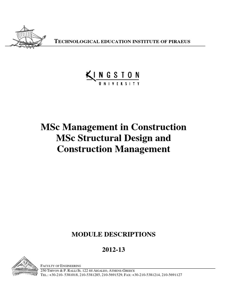 Modules Descriptions 2012-13 | PDF | Structural Analysis | Occupational ...