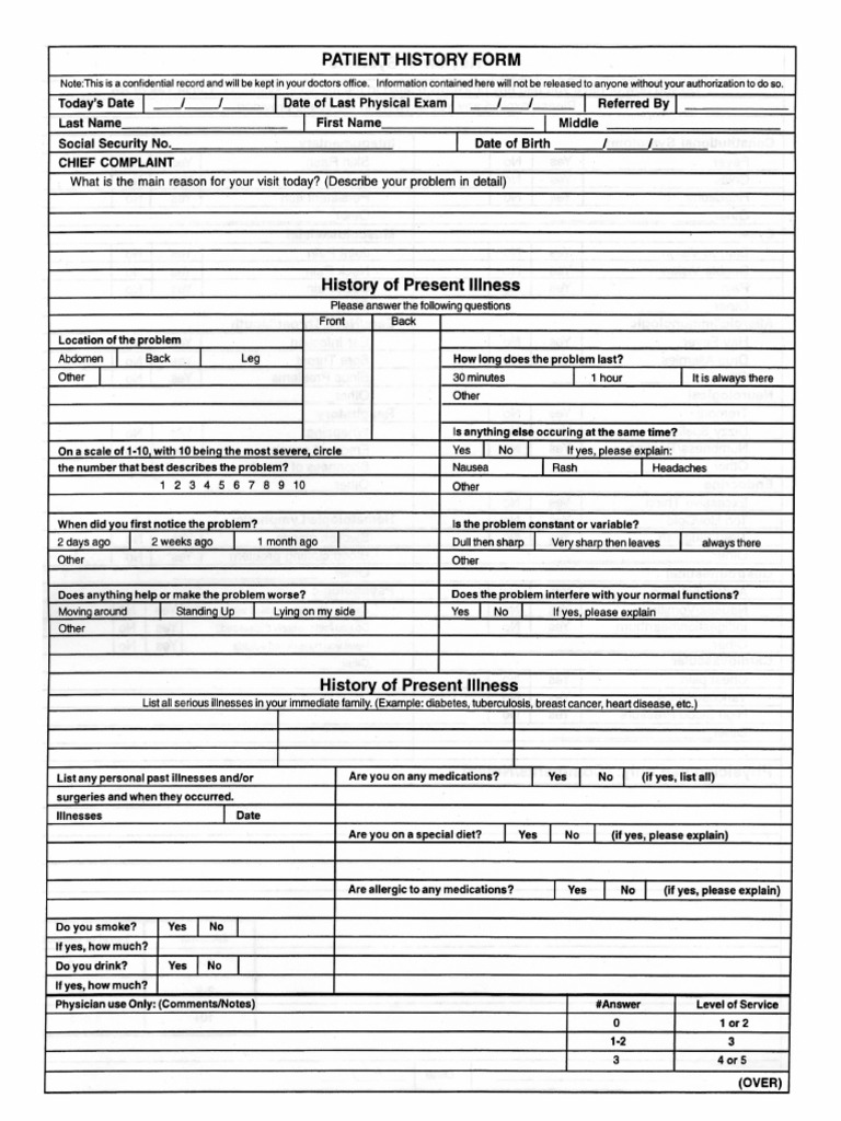 Patient History | PDF | Health Sciences | Medicine