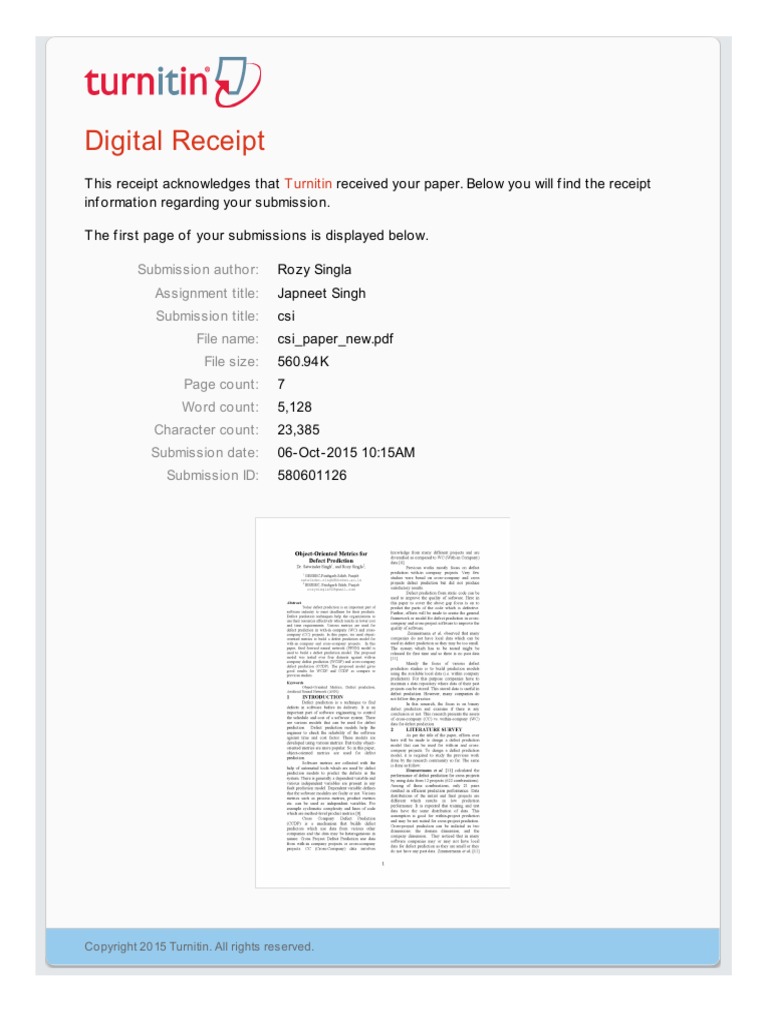 Receipt Csi | PDF