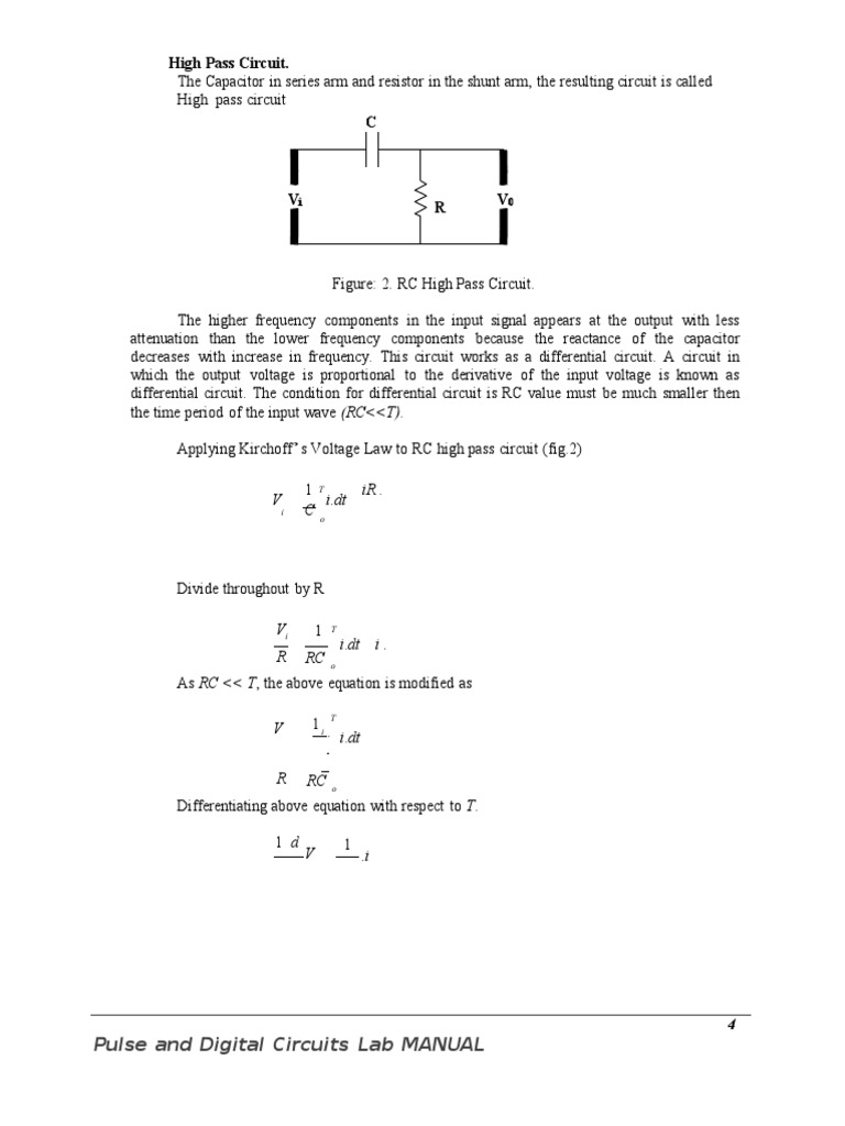 High Pass Circuit | PDF