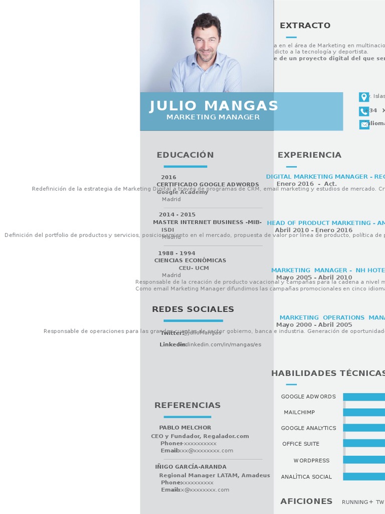 Nuevo Formato de CV Template Oct16 | PDF | Crecimiento personal y ...
