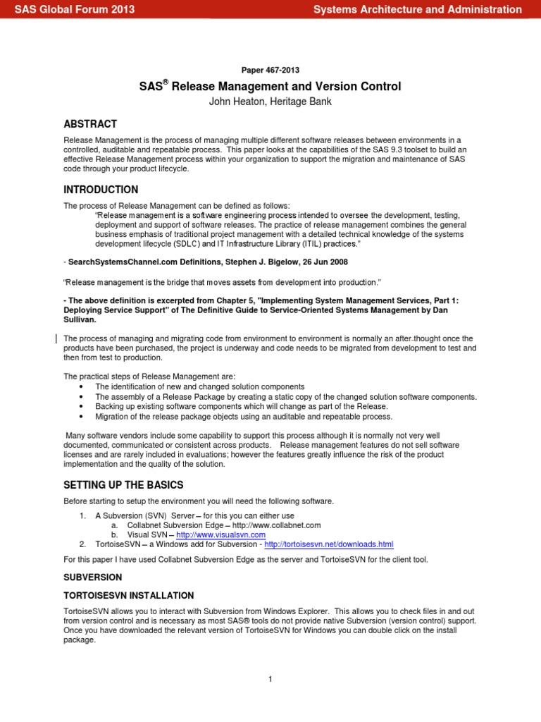 Release Management and Version Control | PDF | Version Control | Command Line Interface