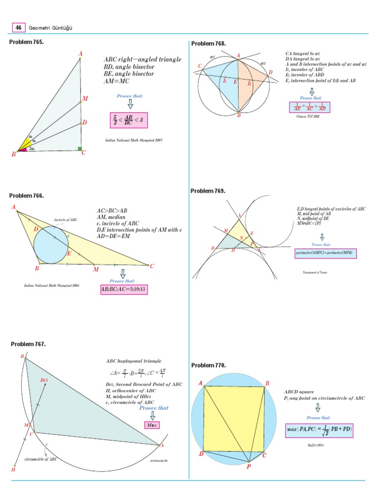 ABC Right-Angled Triangle BD, Angle Bisector BE, Angle Bisector Am MC | PDF | Teaching Methods ...