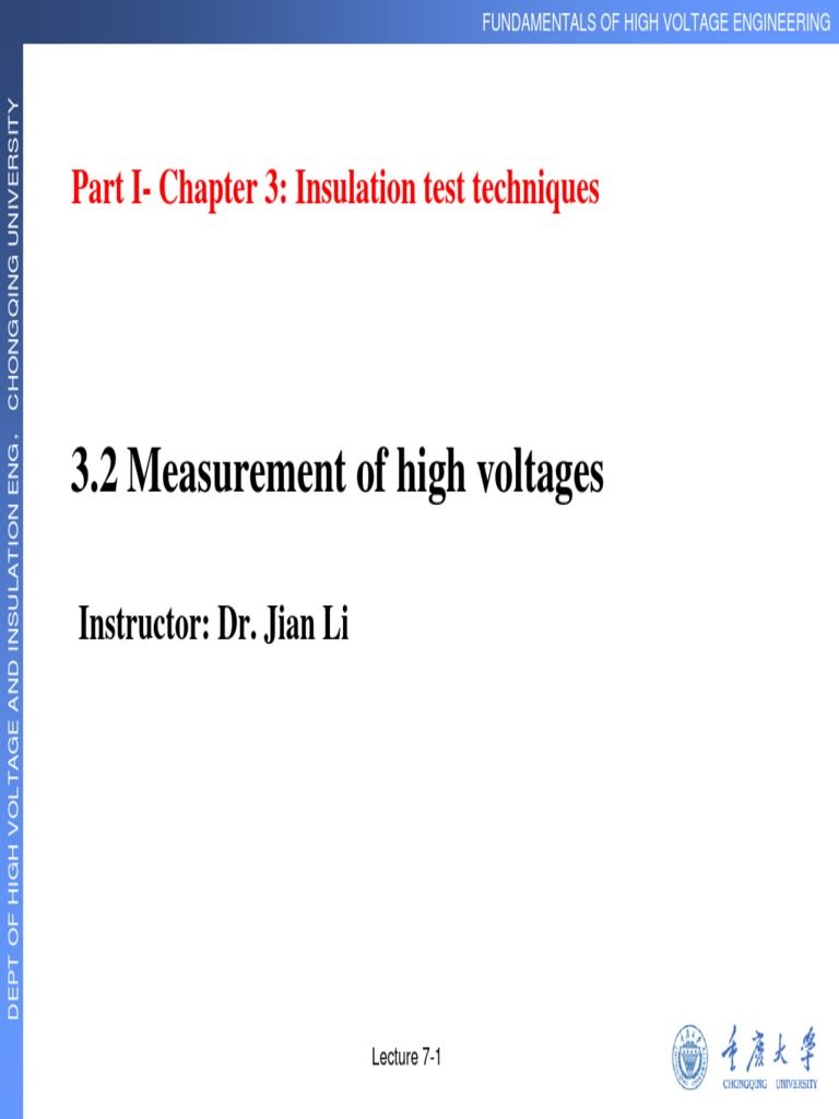 3.2 Measurement of High Voltages: Part I-Chapter 3: Insulation Test ...